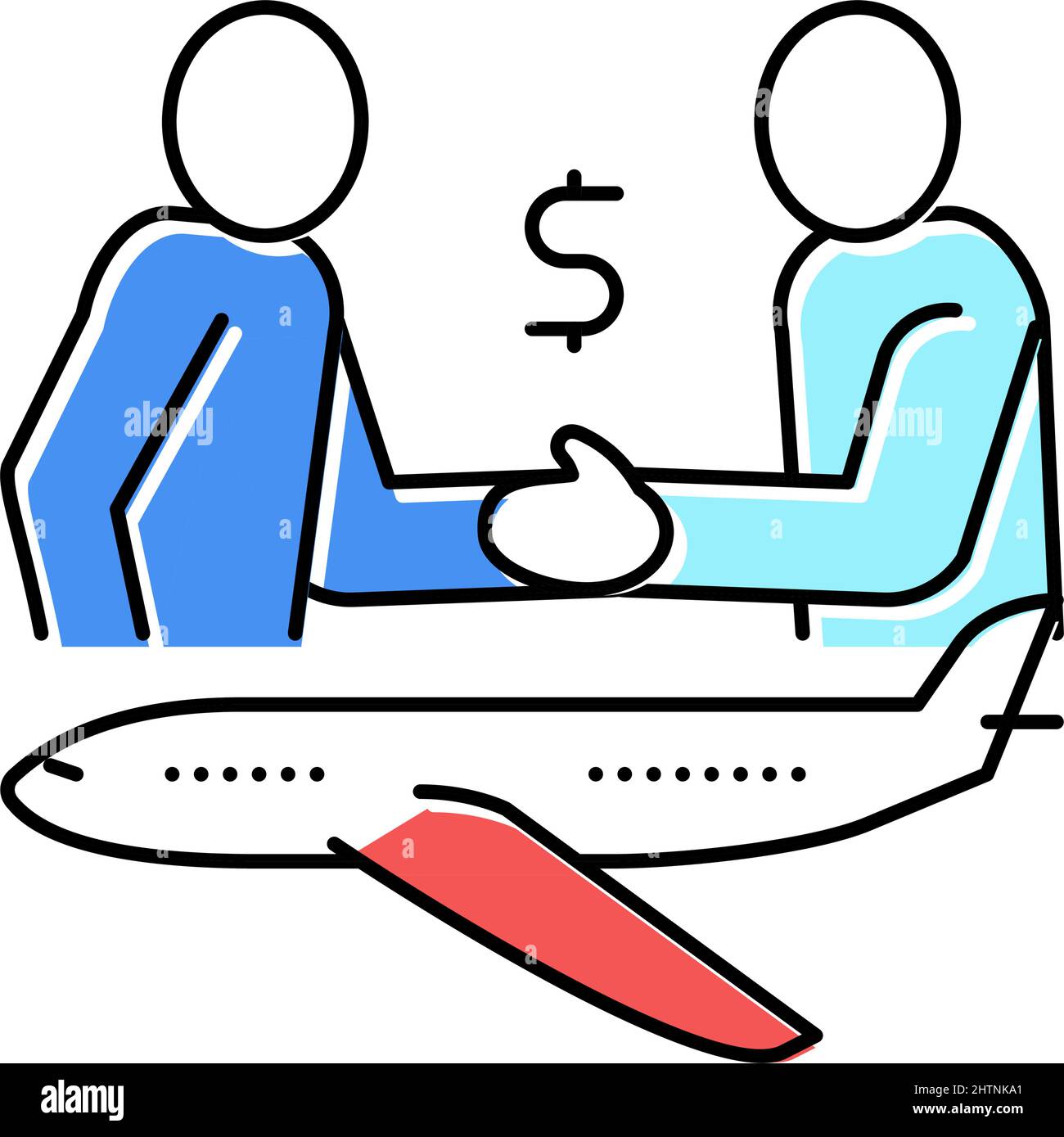 charter flight color icon vector illustration Stock Vector Image & Art ...