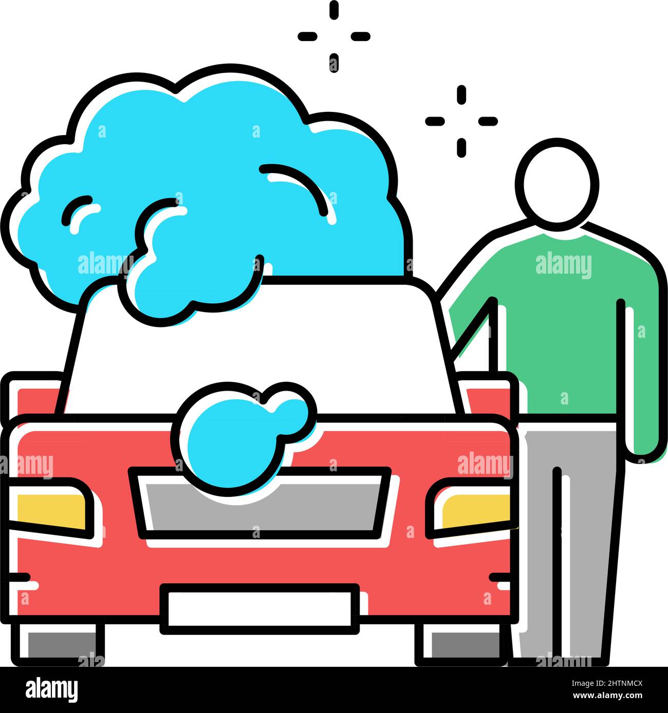 client car wash color icon vector illustration Stock Vector Image & Art ...
