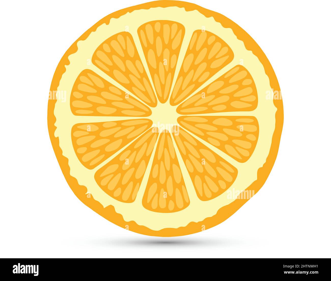 Orange slice vector on white background Stock Vector Image & Art - Alamy