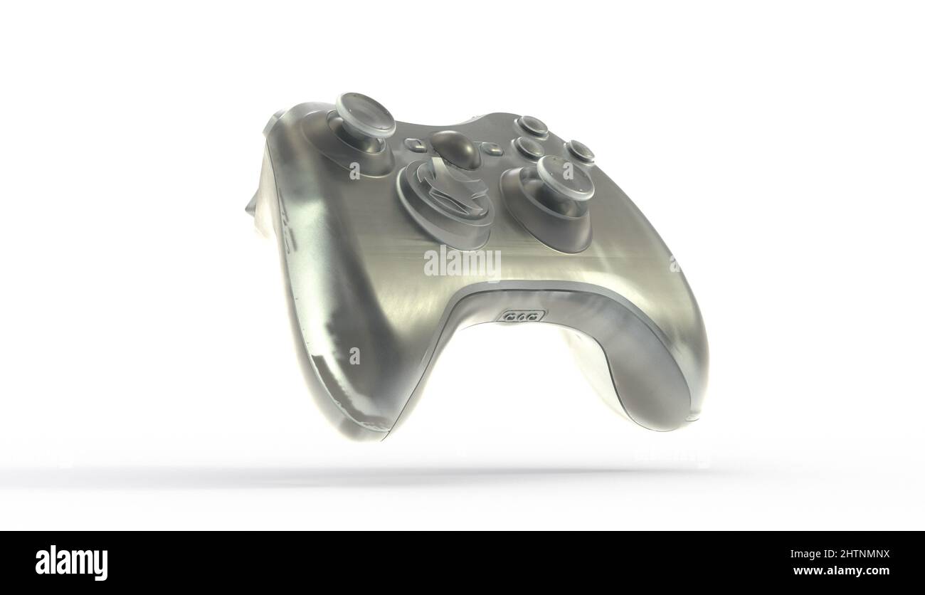 3d rendering gamepad with a trendy design isolated of a white ...