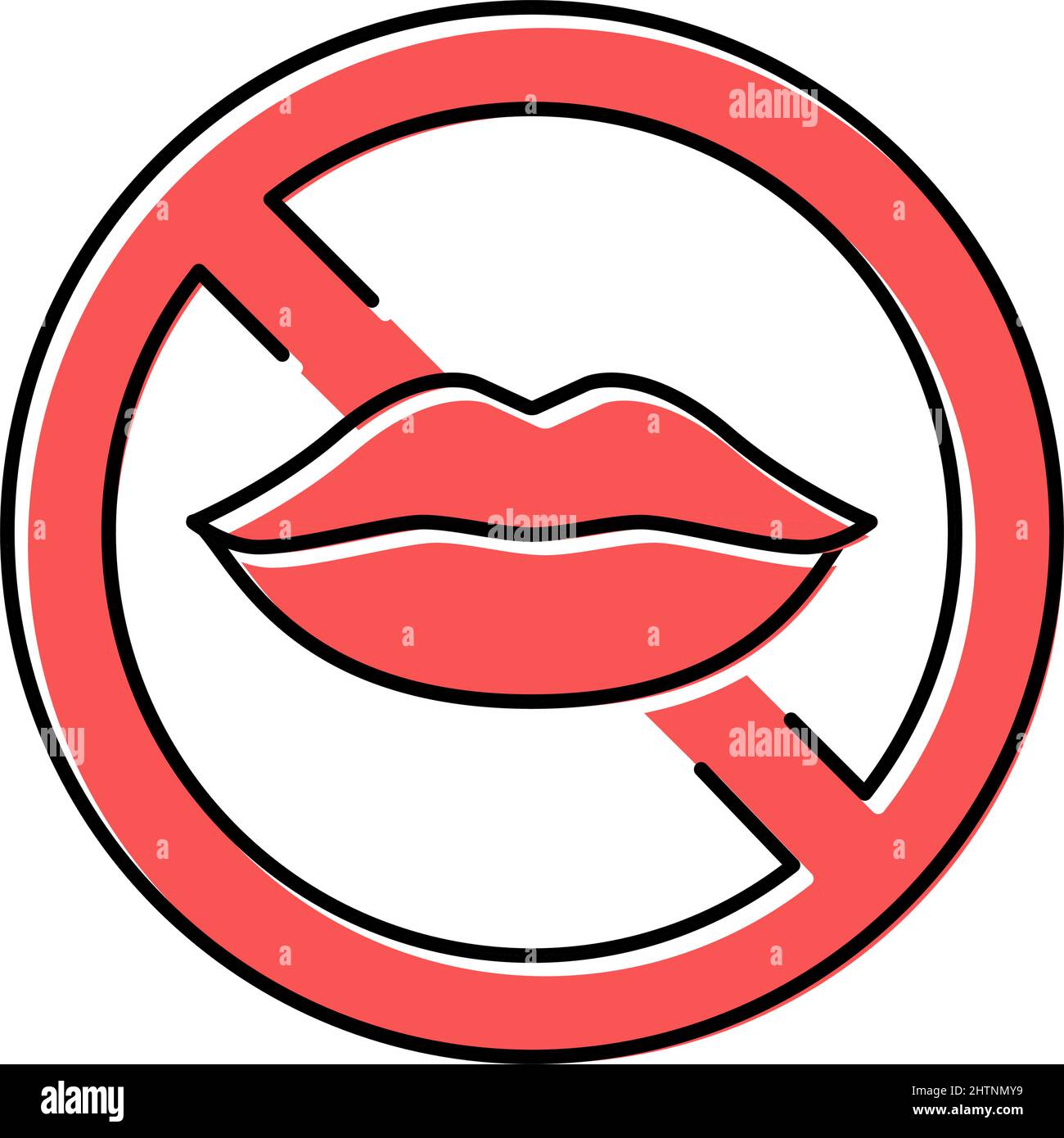 voiceless sign color icon vector illustration Stock Vector Image & Art ...