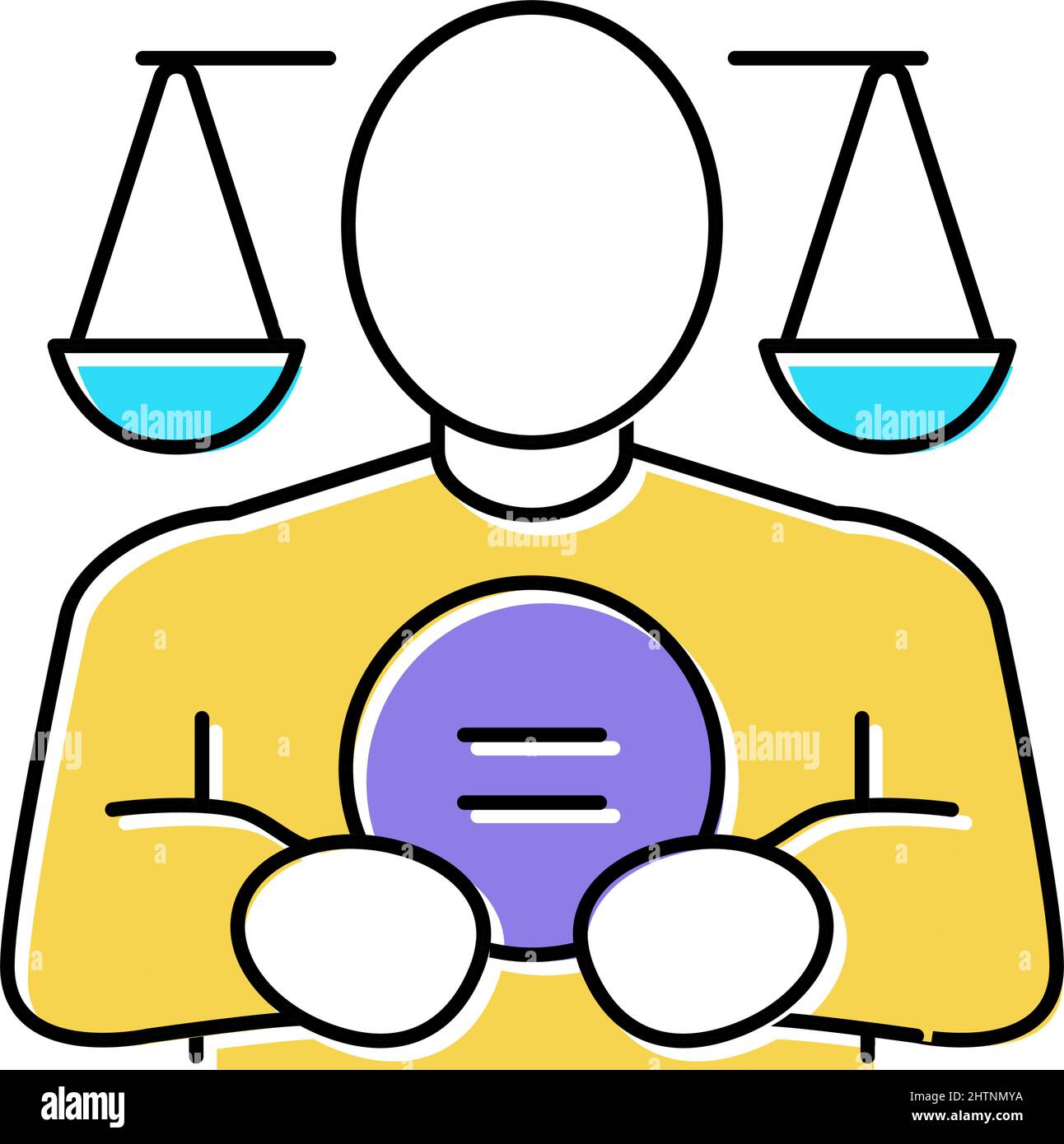 equality people value color icon vector illustration Stock Vector Image ...