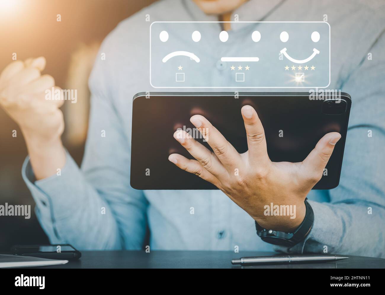 The concept of satisfaction rating, evaluation results, quality of work ...
