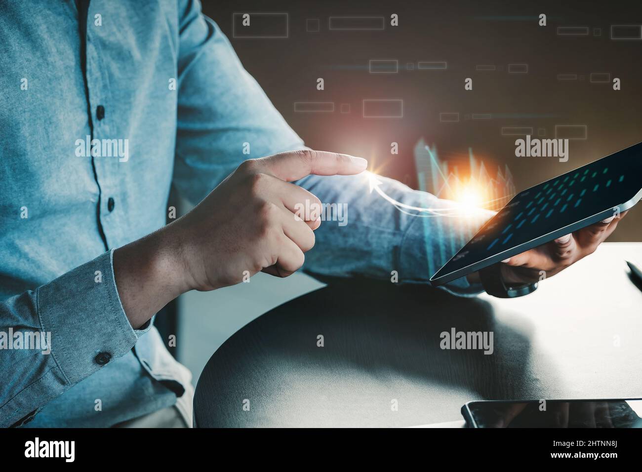 stock market profit analysis concept, risk management, financial ...