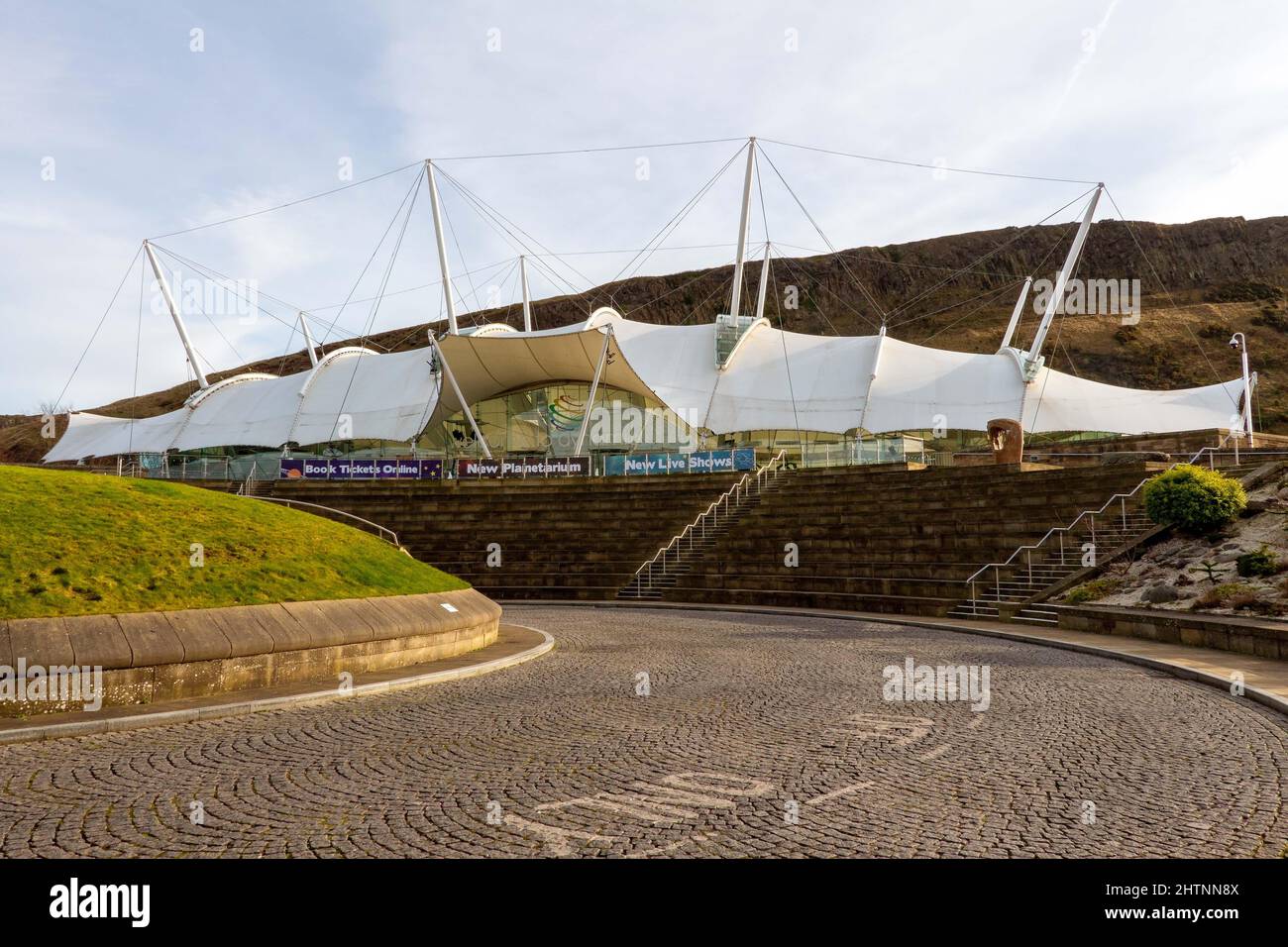 Dynamic Earth with a unique building design, Edinburgh, Scotland, UK ...