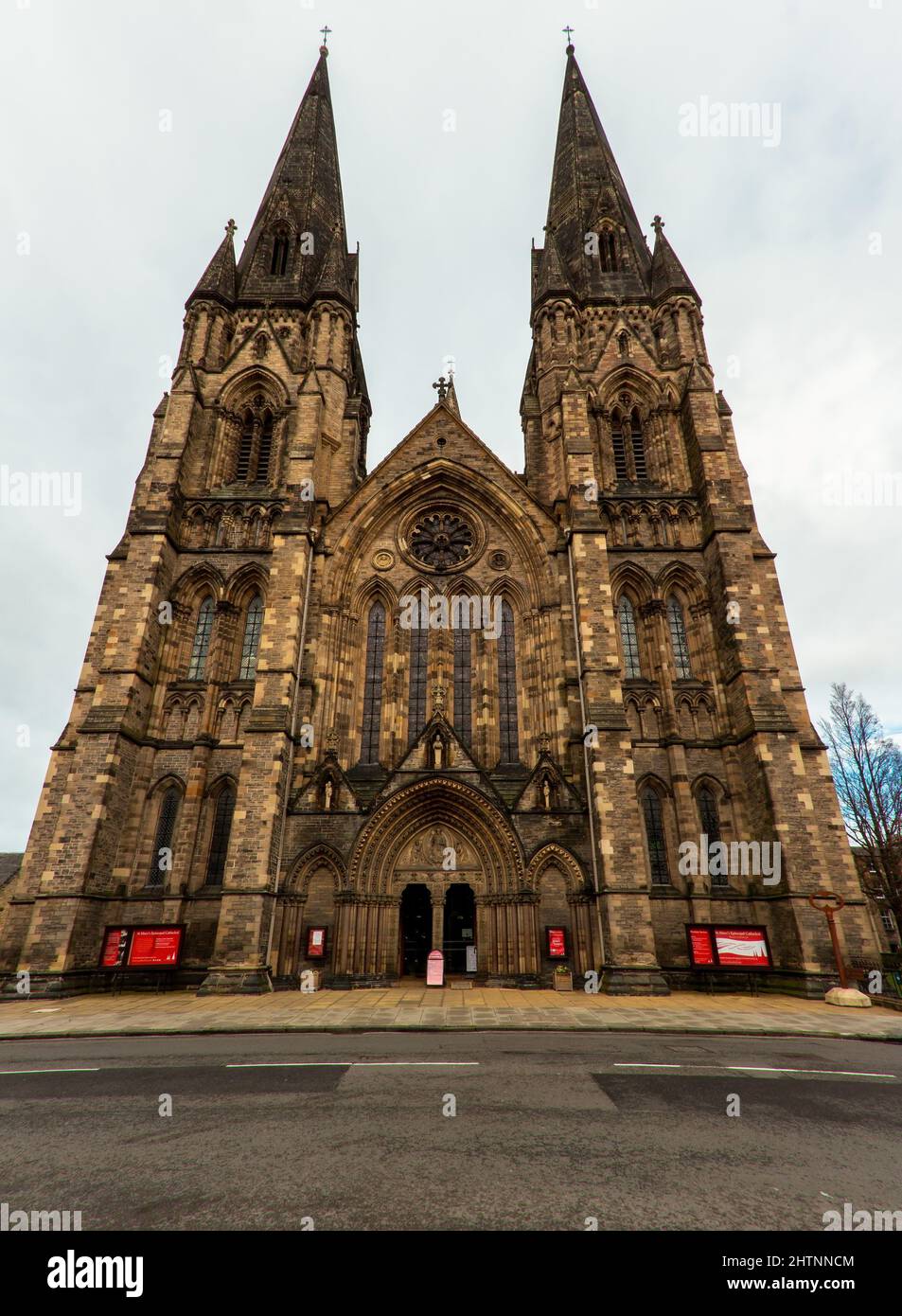 St Mary's Episcopal Cathedral exterior in gothic style architecture ...
