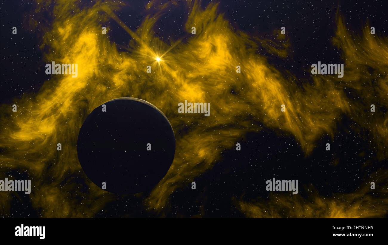 Marvelous colorful abstraction Planet Earth rotation in space with ...