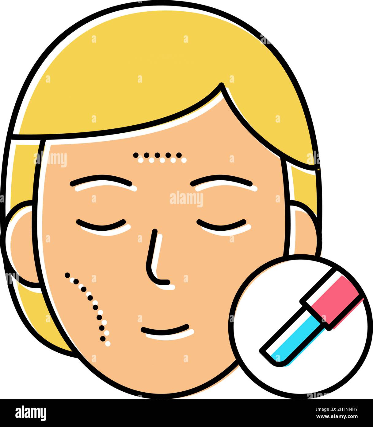 plastic surgery color icon vector color illustration Stock Vector Image ...