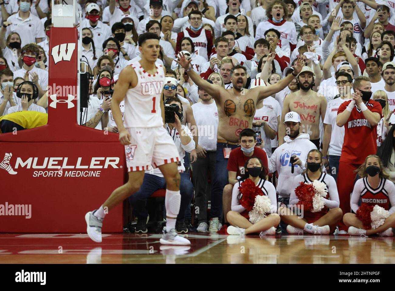 March 1, 20, 2022: @BadgerBarstool was in the student section during the NCAA Basketball game ...