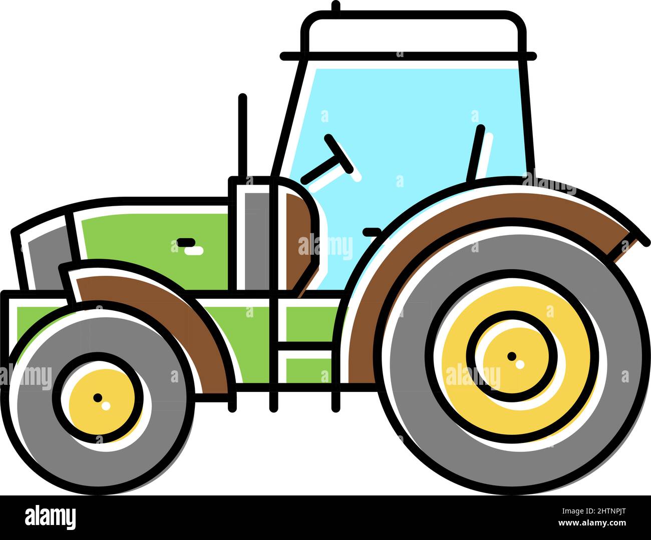 tractor farm transport color icon vector illustration Stock Vector ...