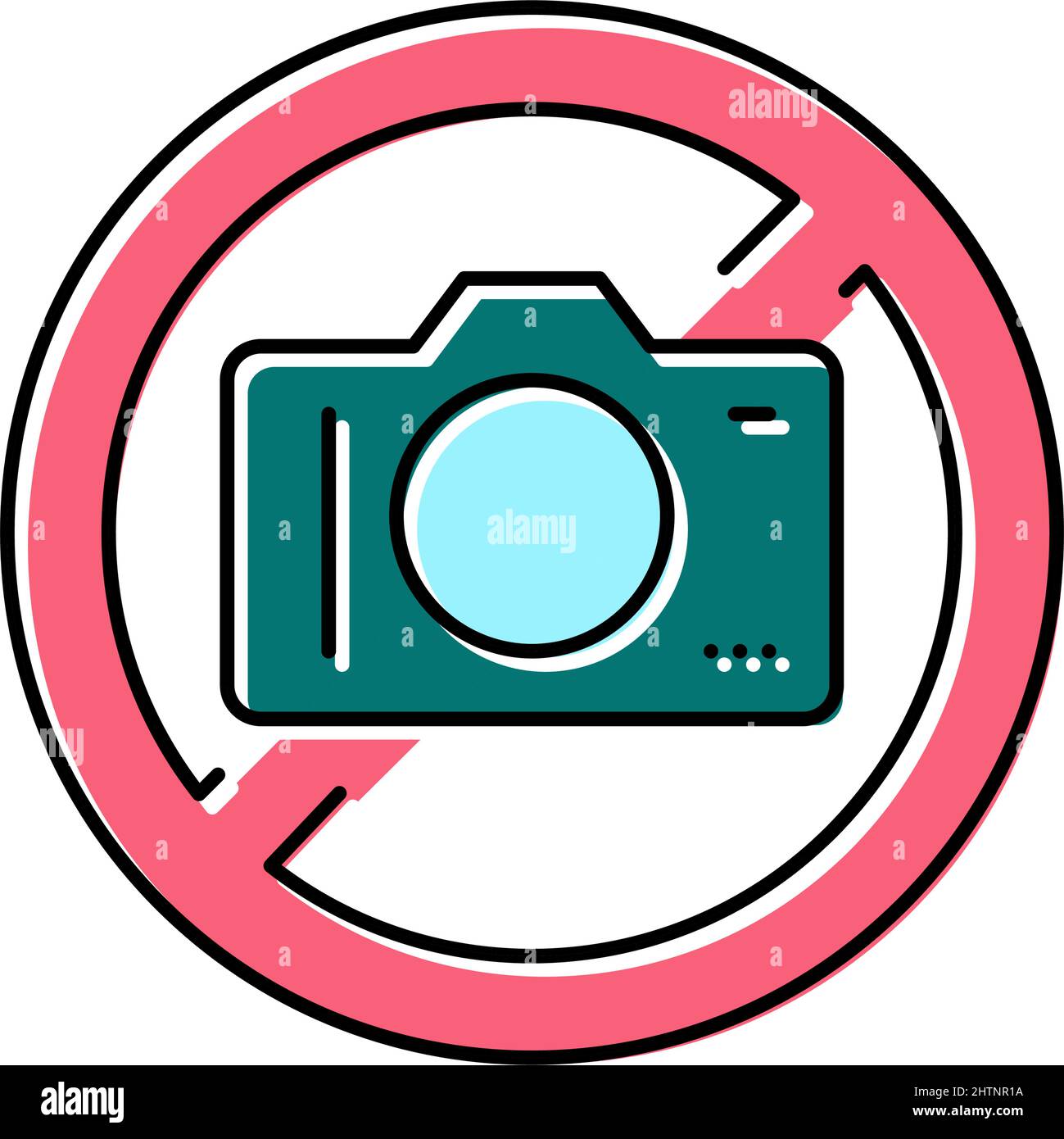 no photo crossed out sign color icon vector illustration Stock Vector ...