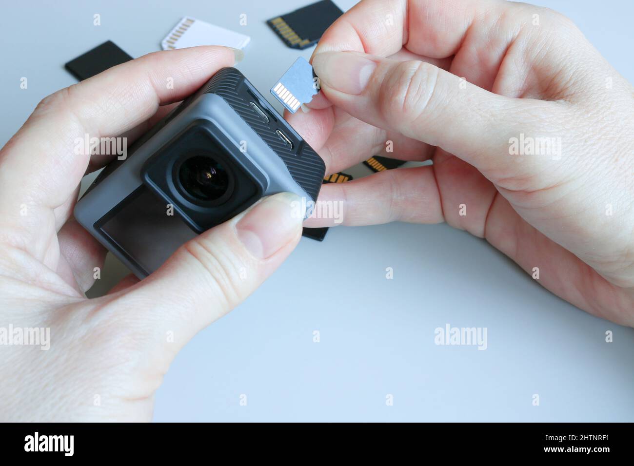 Back of hand holding cards hi-res stock photography and images - Alamy