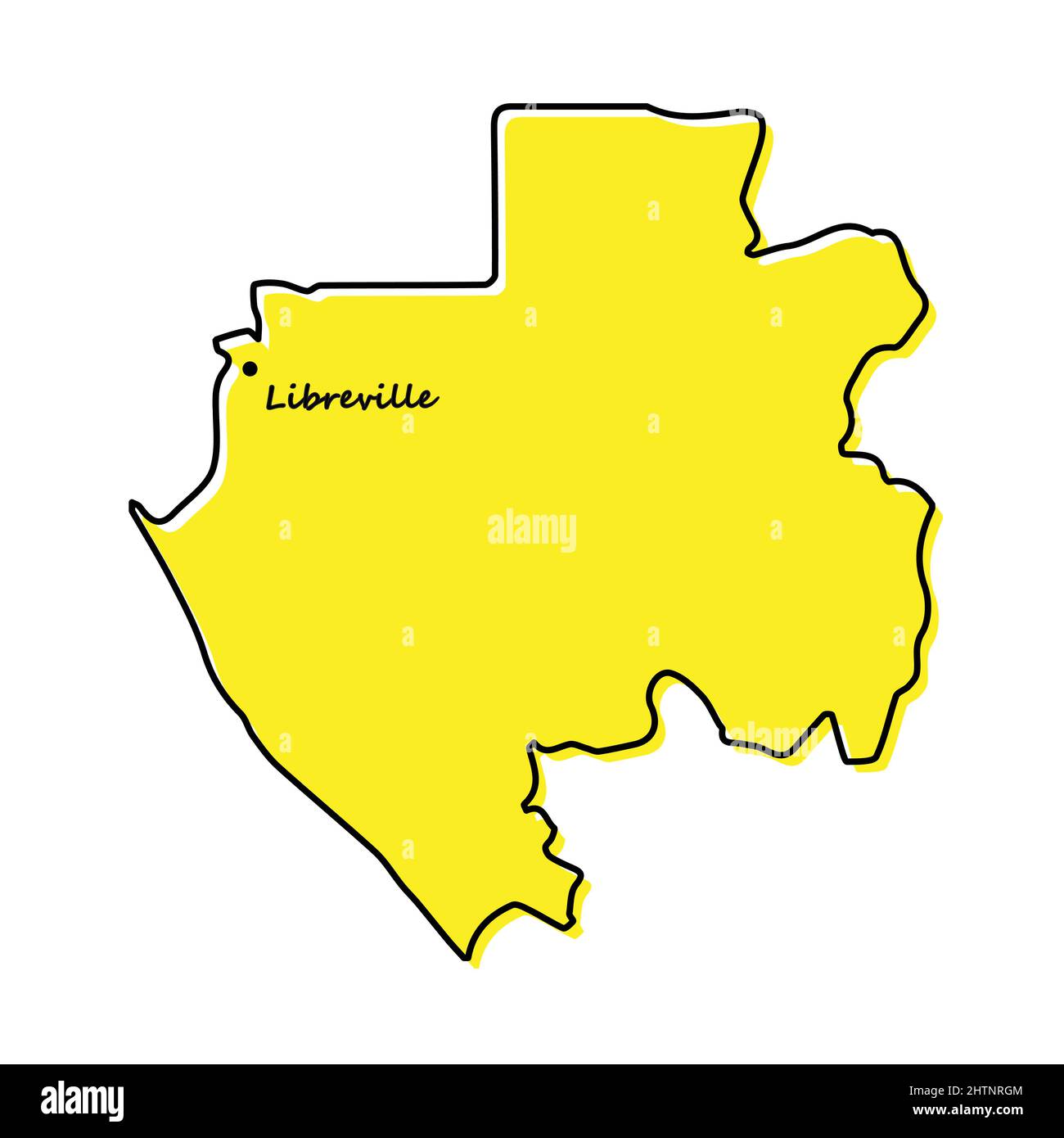 Map of gabon hi-res stock photography and images - Alamy