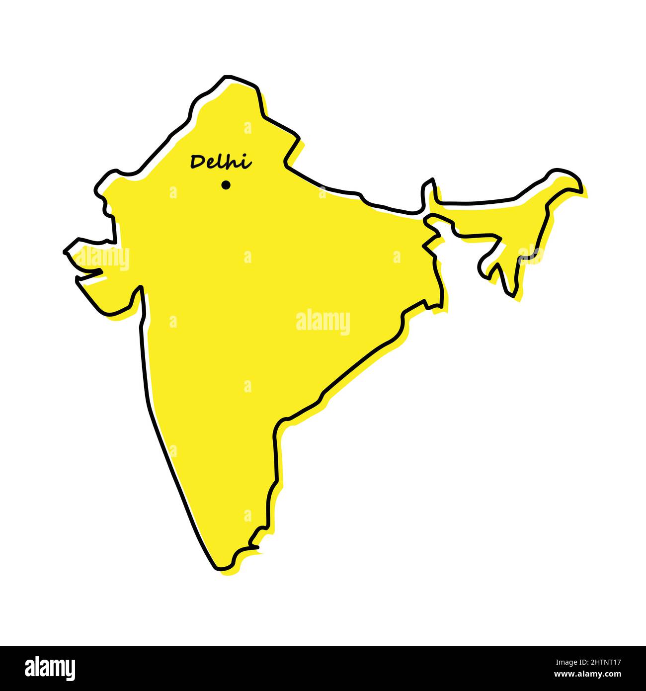 Stylized map of india Stock Vector Images - Alamy