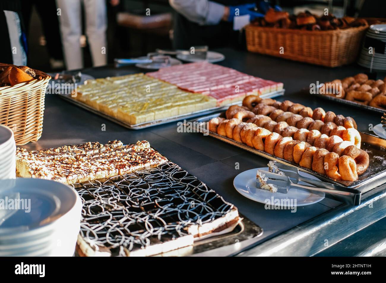 All-inclusive breakfast at the hotel. Desserts cake and donuts in the ...