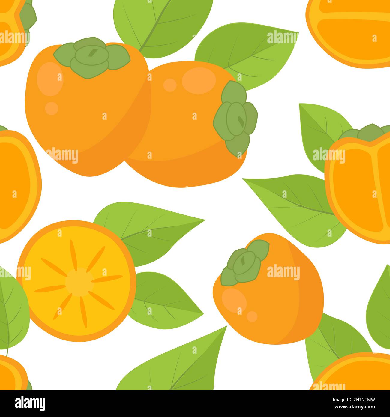 Persimmon seamless pattern vector illustration Stock Vector Image & Art ...