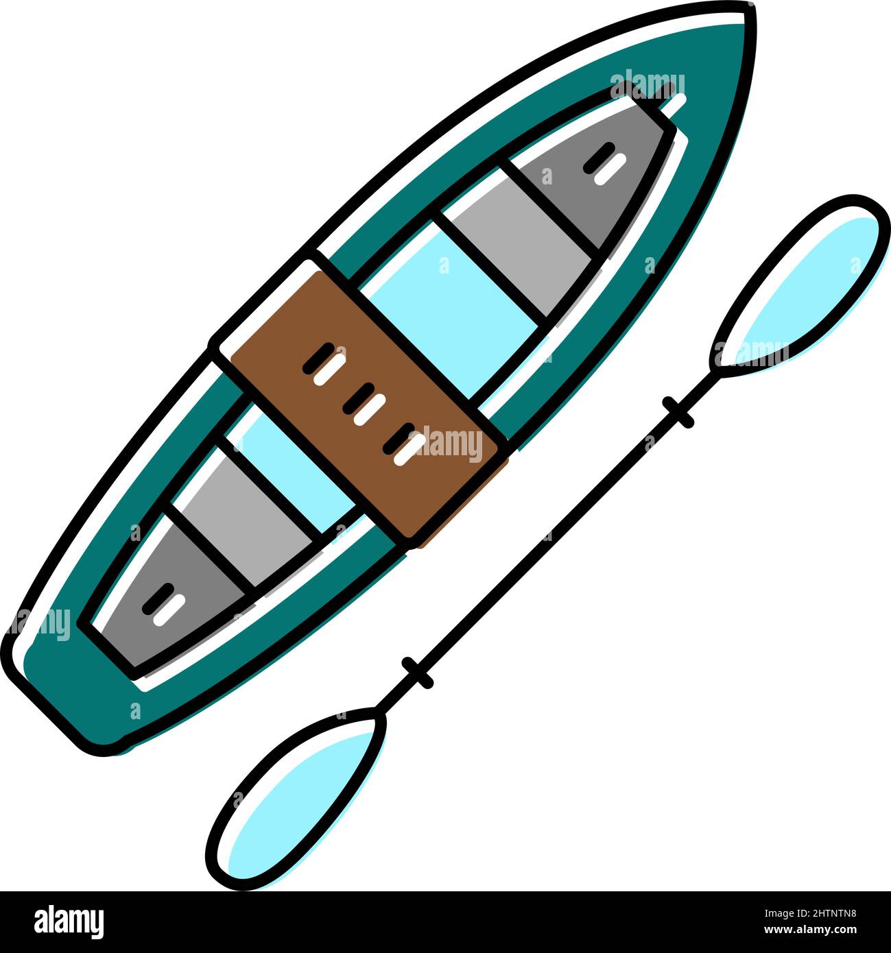 kayak boat color icon vector illustration Stock Vector Image & Art - Alamy