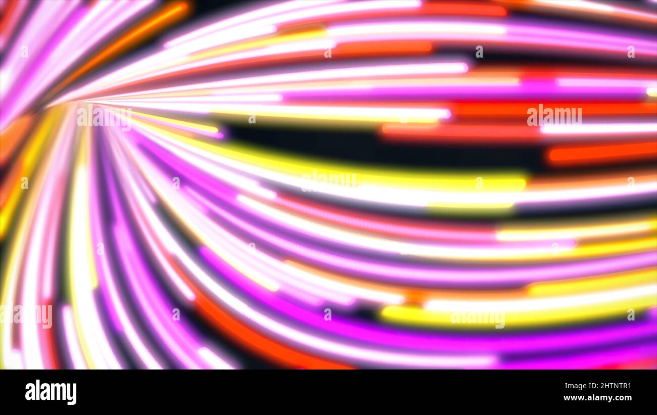 Swirling abstract path with colored lines fast. Animation. Energy ...