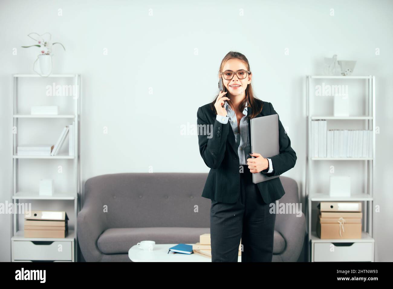 Office Space Secretary Answering Phone