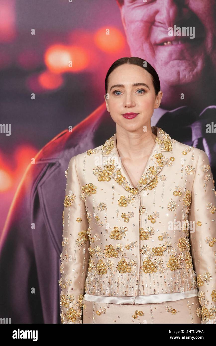Zoe Kazan attends the world premiere of "The Batman" at Lincoln Center ...