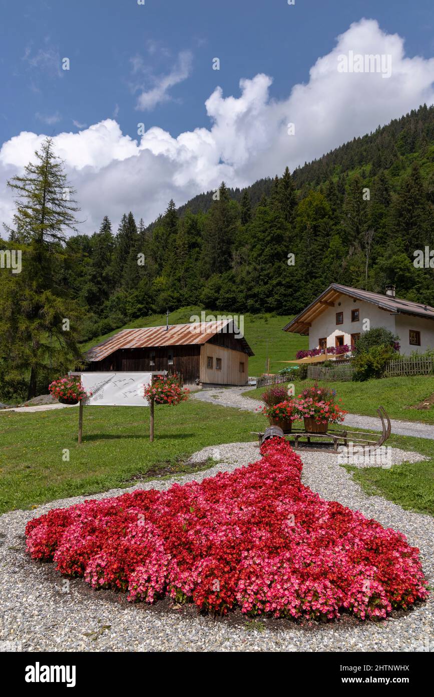 Floral decoration in the countryside, Alps, Switzerland Stock Photo - Alamy