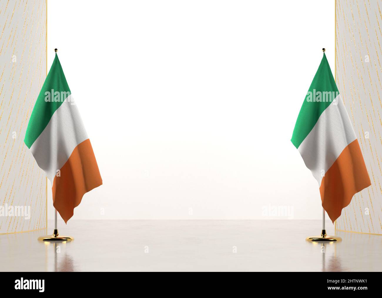 Border made with Ireland national flag. Template elements for your ...