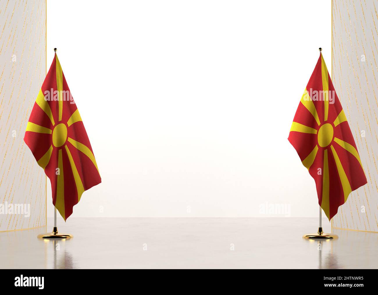 Border made with Macedonia national flag. Template elements for your ...