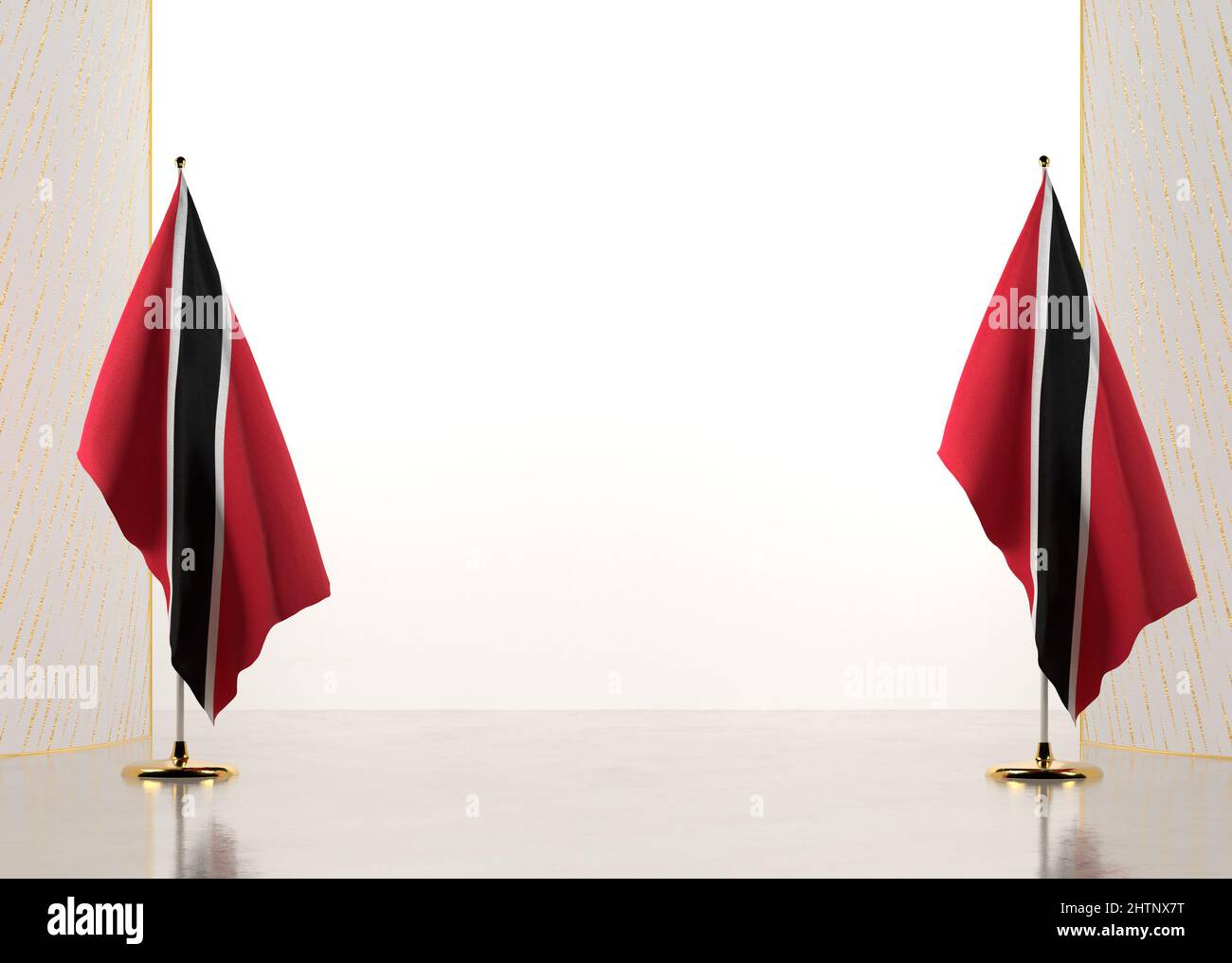 Border Made With Trinidad And Tobago National Flag Template Elements