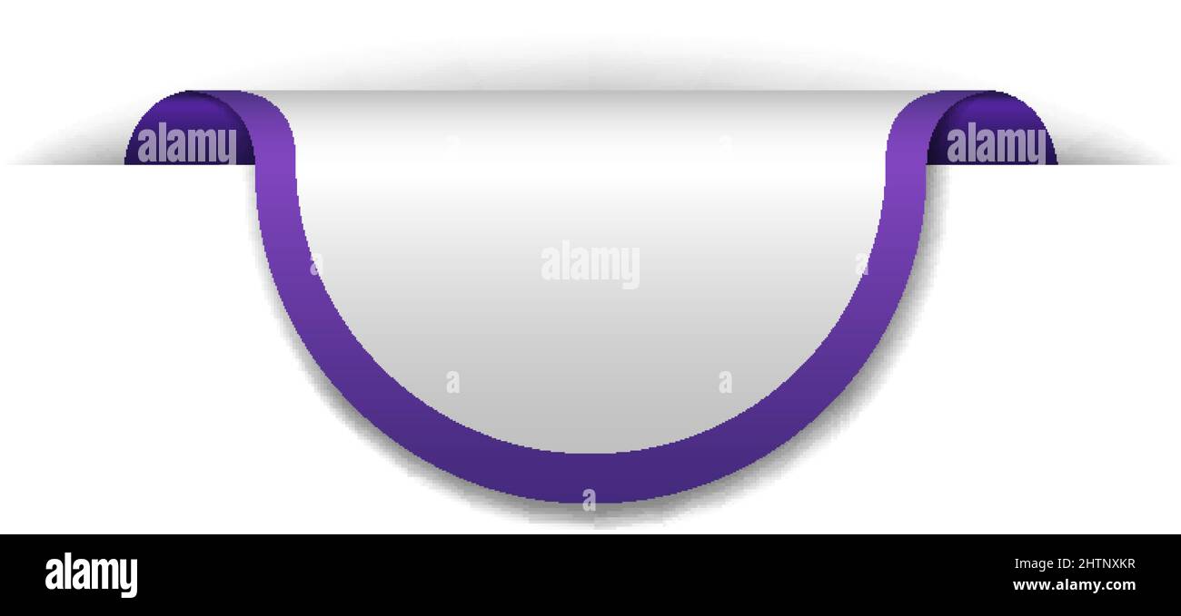 Violet banner design on white background illustration Stock Vector ...