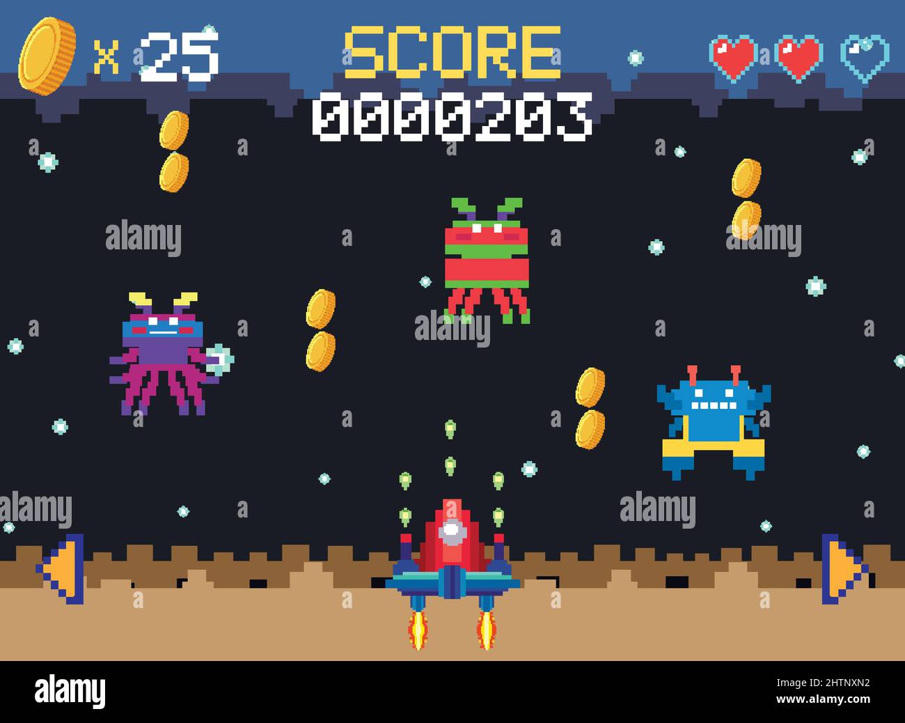 Space game user interface template illustration Stock Vector Image ...