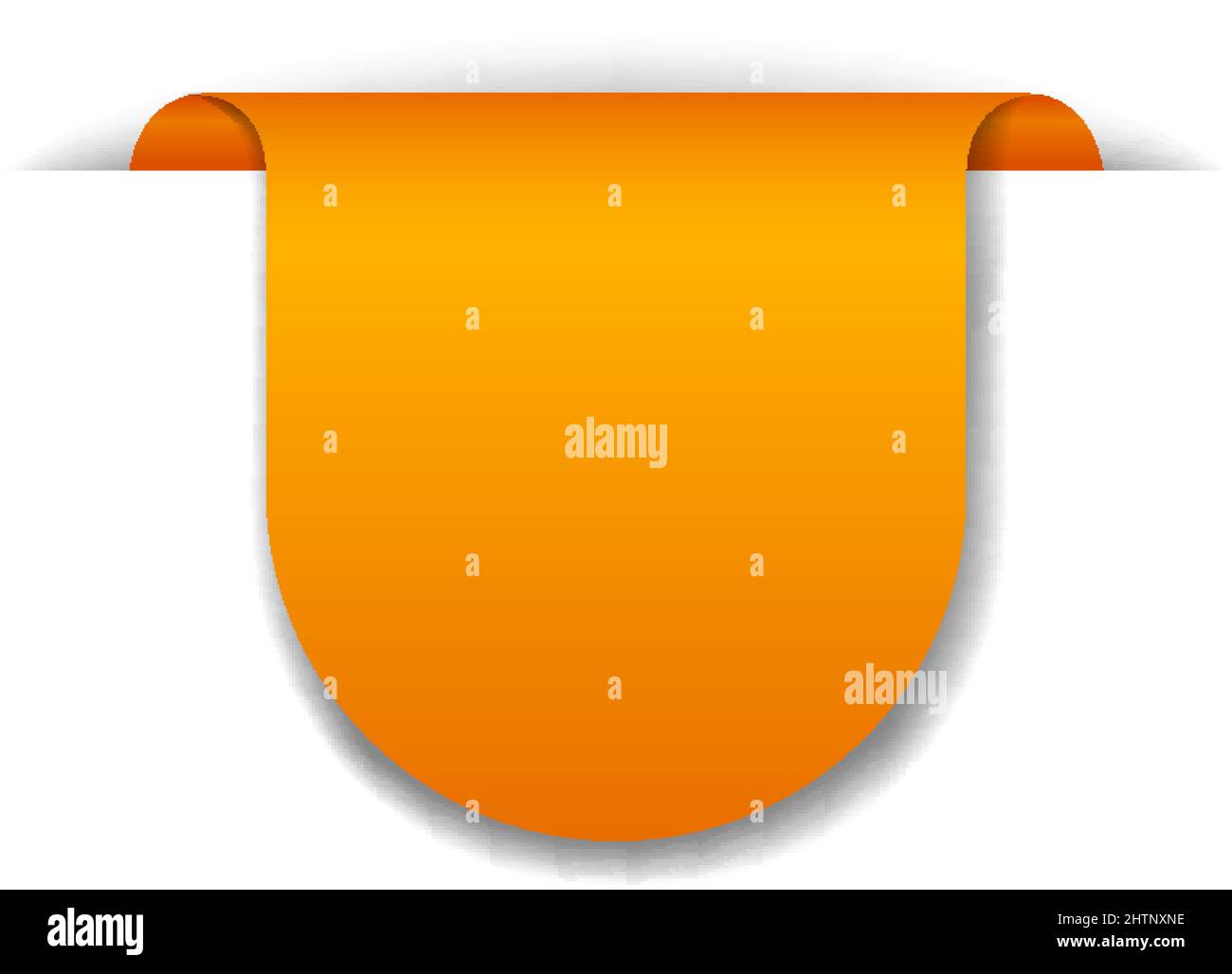 Orange banner design on white background illustration Stock Vector ...
