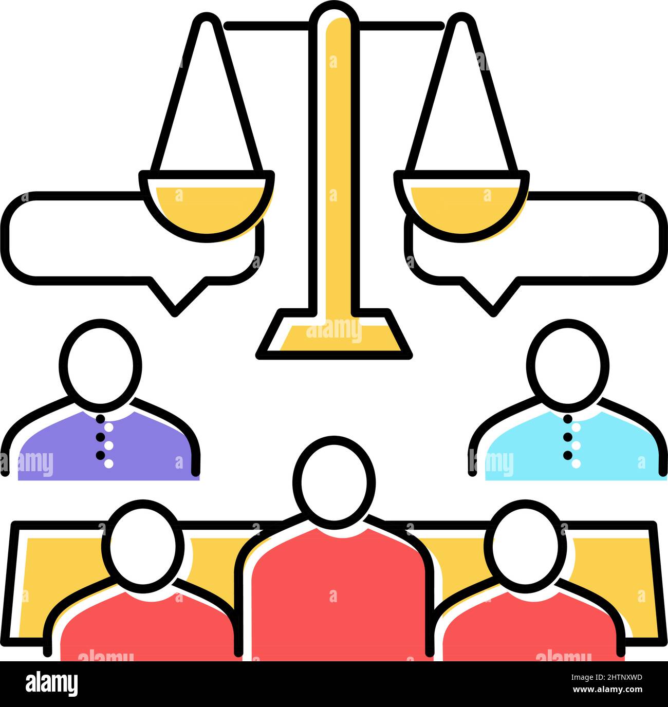 arbitration law dictionary color icon vector illustration Stock Vector ...