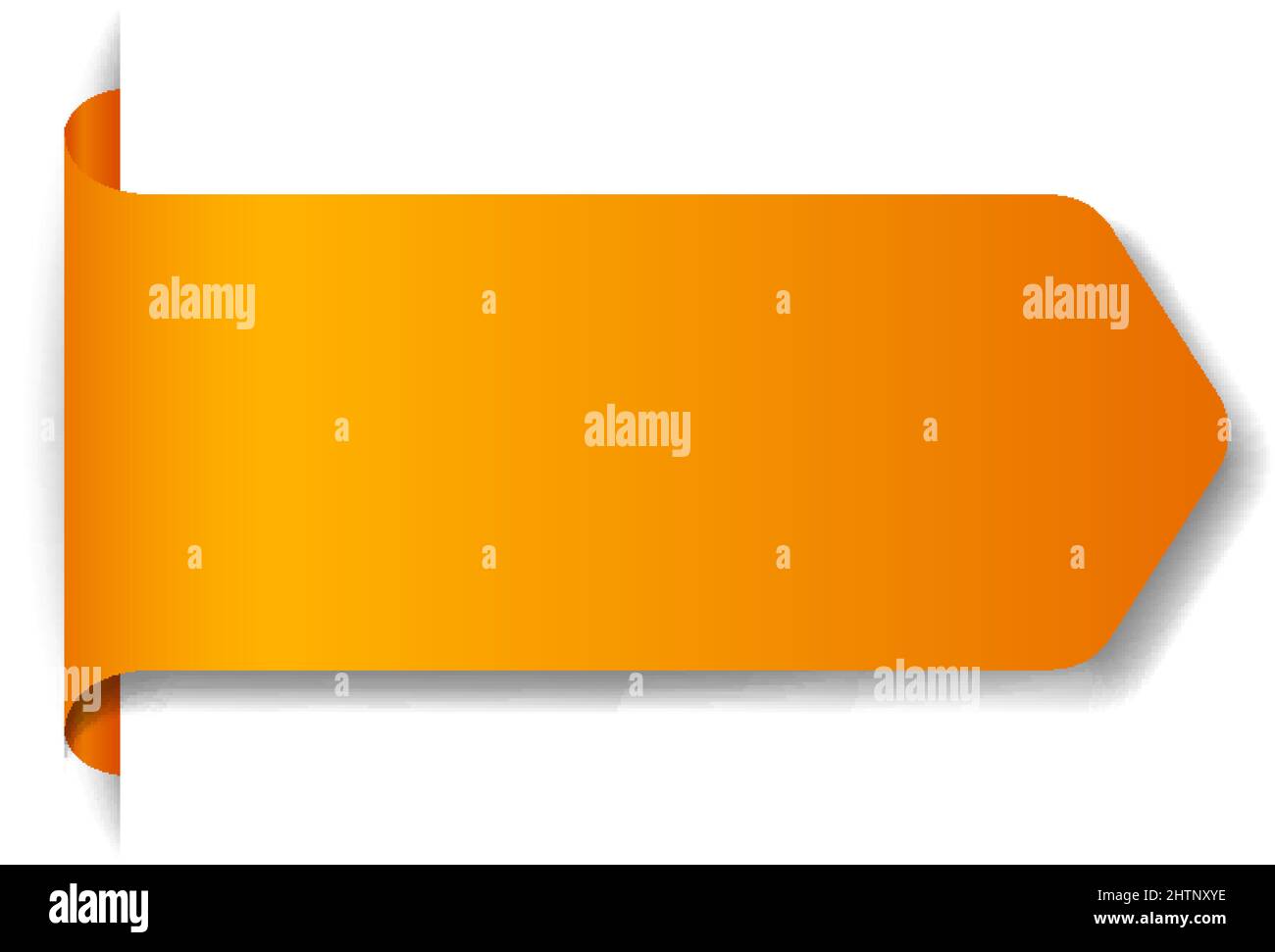 Orange banner design on white background illustration Stock Vector ...