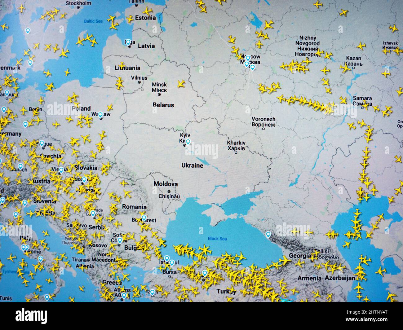 Flightradar24 website hi-res stock photography and images - Alamy