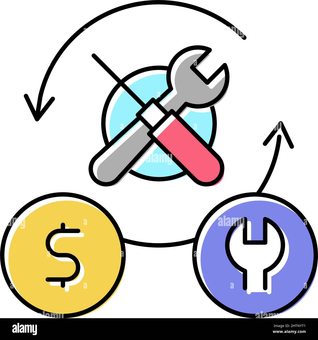 tools and service repair color icon vector illustration Stock Vector ...