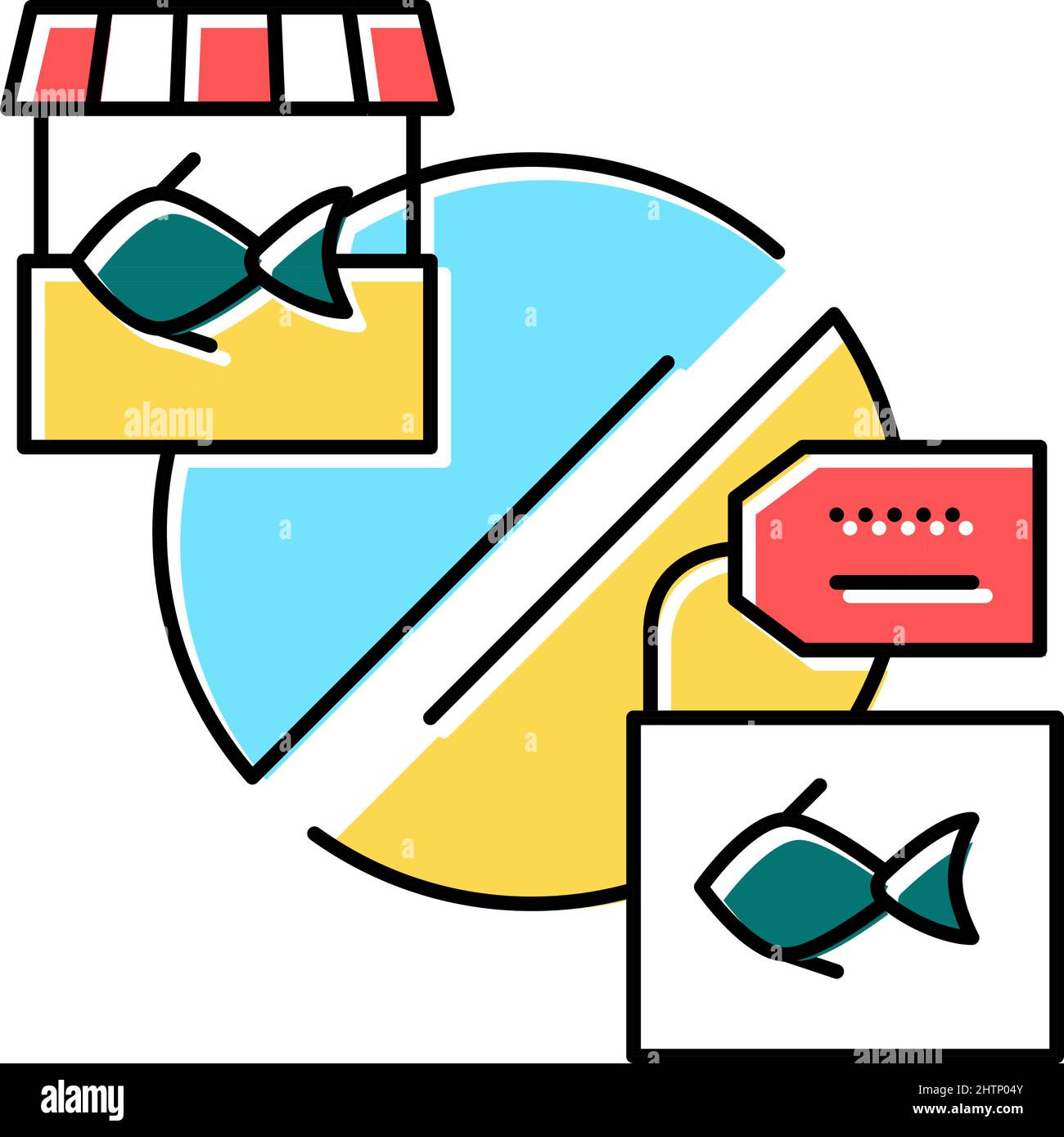 tuna market color icon vector illustration Stock Vector Image & Art - Alamy