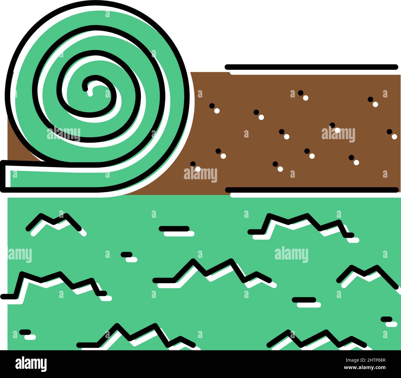 lawn installation color icon vector illustration Stock Vector Image ...