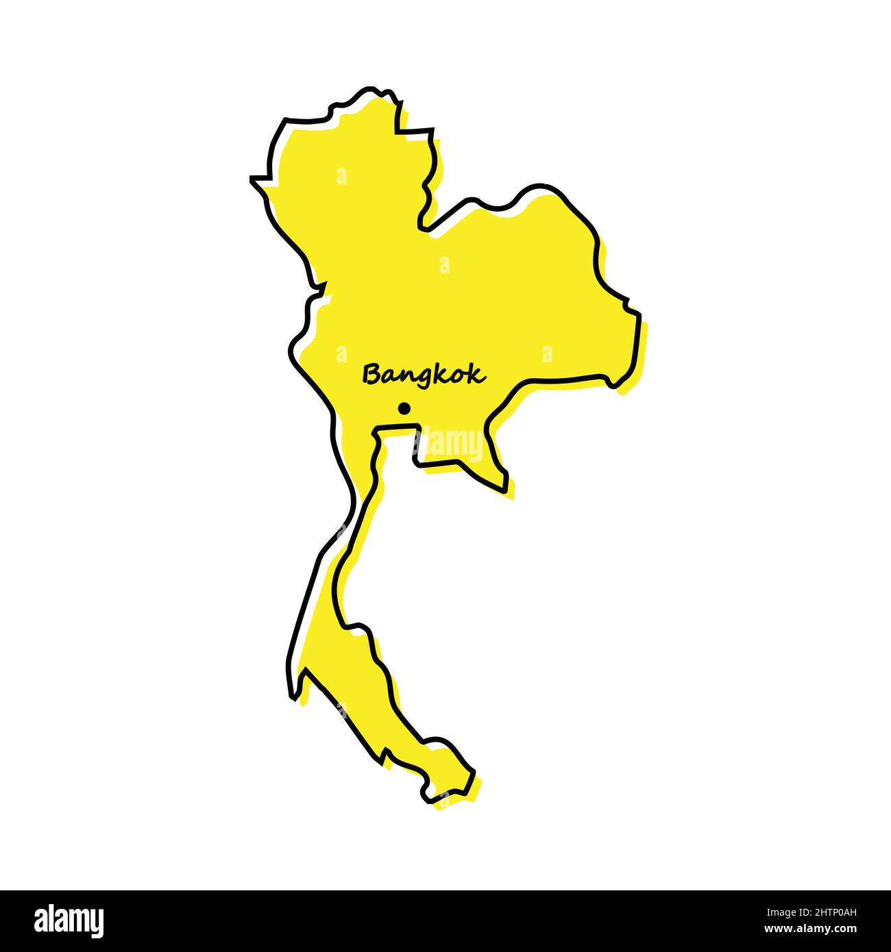 Thailand Map Simple