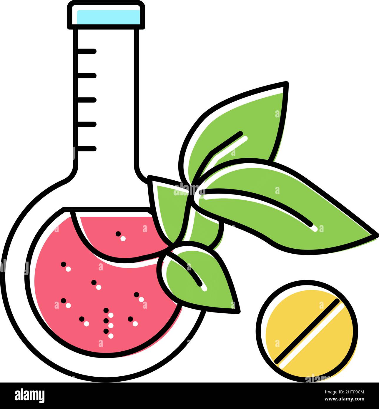 natural homeopathy liquid color icon vector illustration Stock Vector ...
