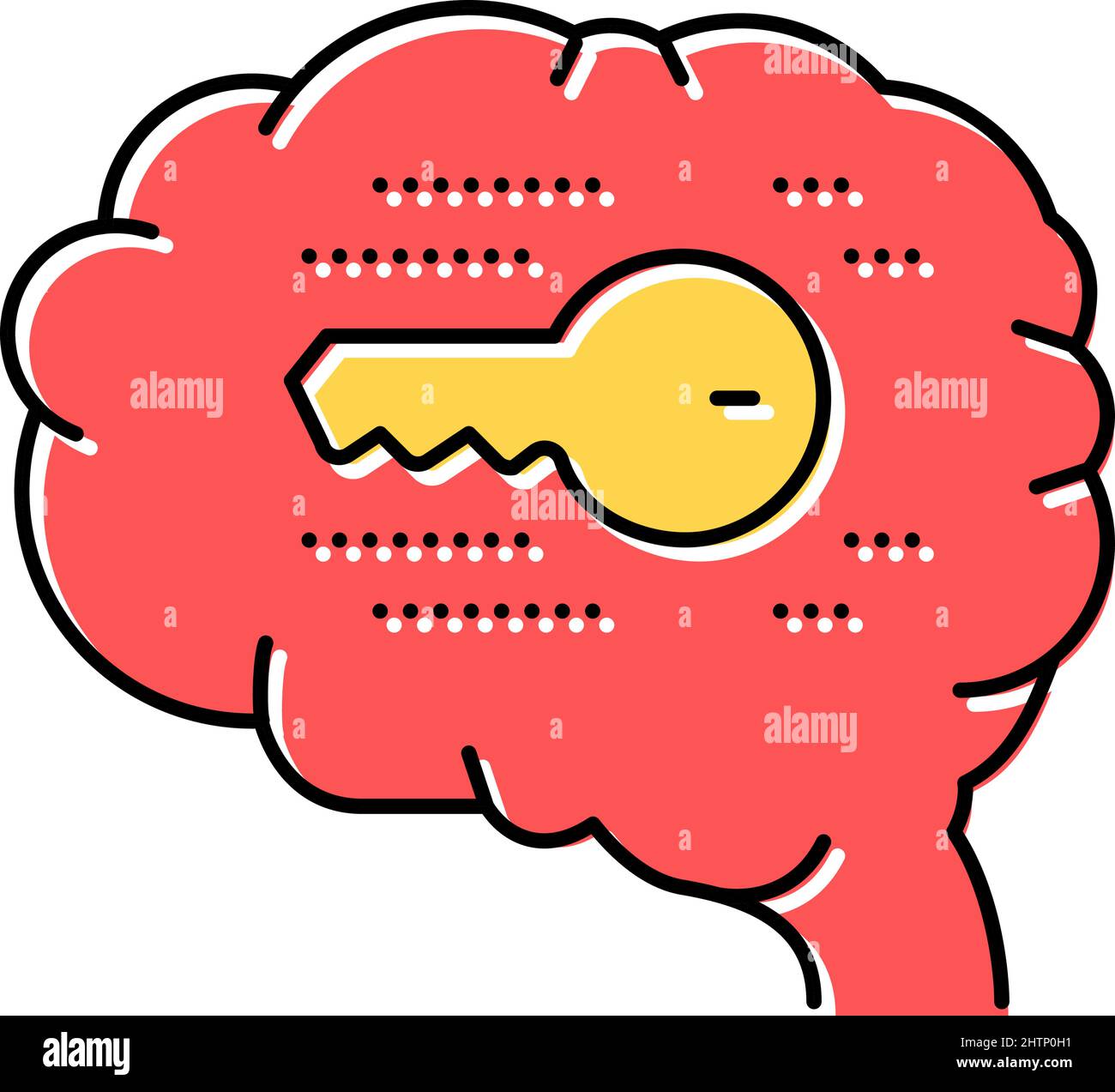 brain with key color icon vector illustration Stock Vector Image & Art ...