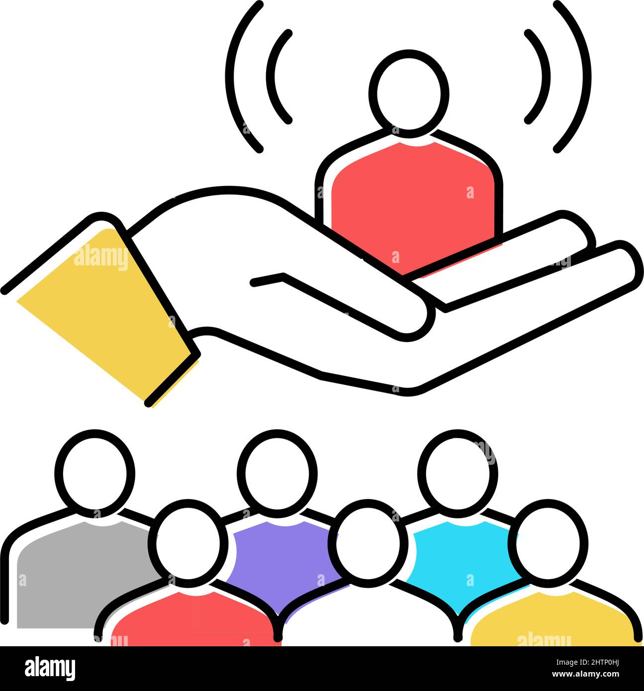 loyalty people value color icon vector illustration Stock Vector Image ...