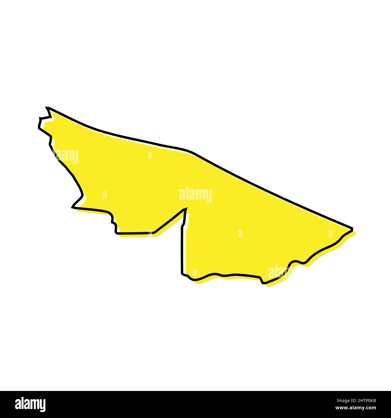 Simple outline map of Acre is a state of Brazil. Stylized minimal line ...