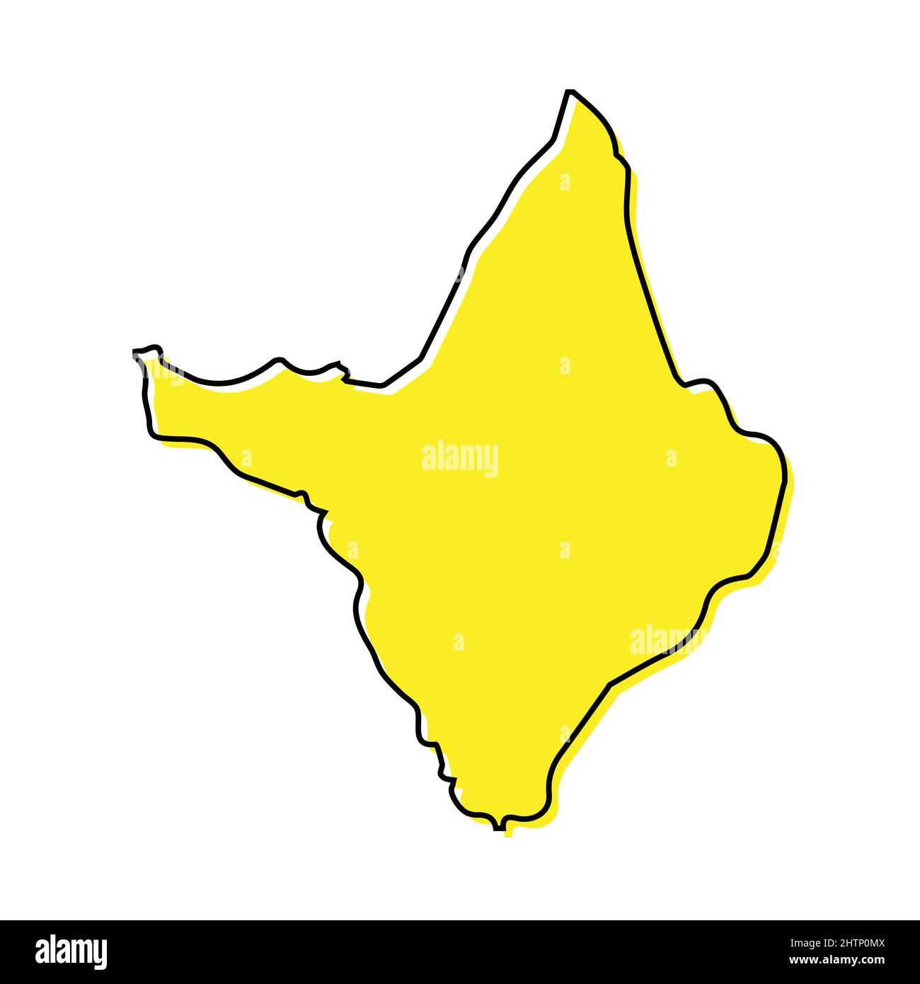 Simple outline map of Amapa is a state of Brazil. Stylized minimal line design Stock Vector ...