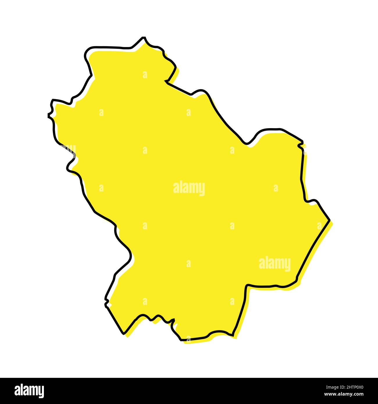 Simple outline map of Basilicata is a region of Italy. Stylized minimal ...