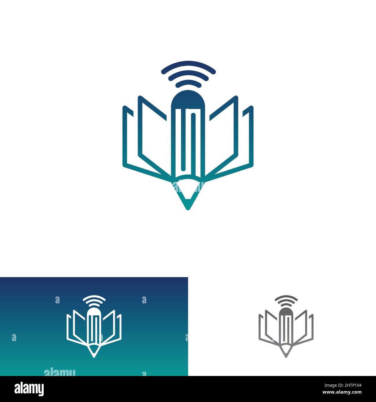 E Learning logo design vector. Creative minimalist logo icon symbol ...