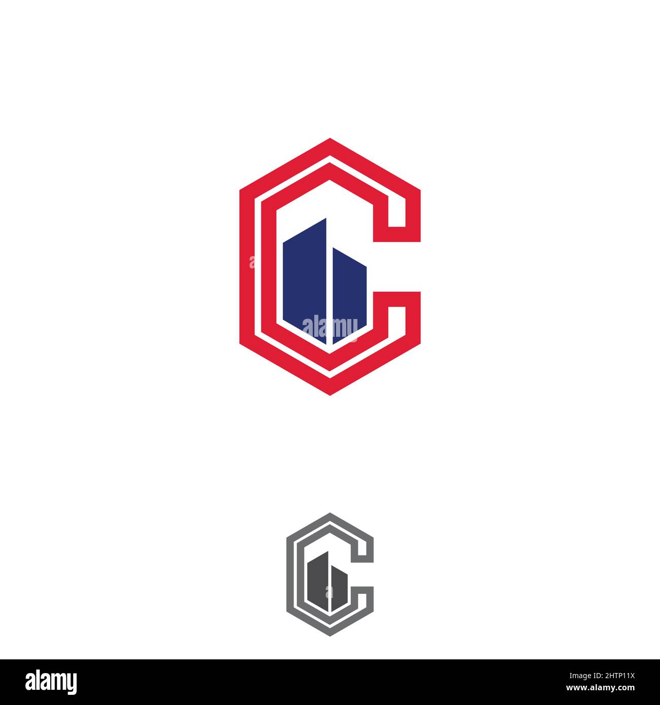 Creative minimalism logotype icon symbol. Simple letter C logo design ...