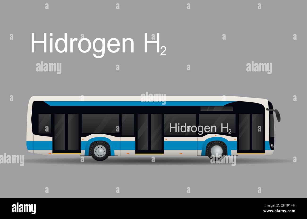 Hydrogen fuel cell bus Stock Vector Images - Alamy