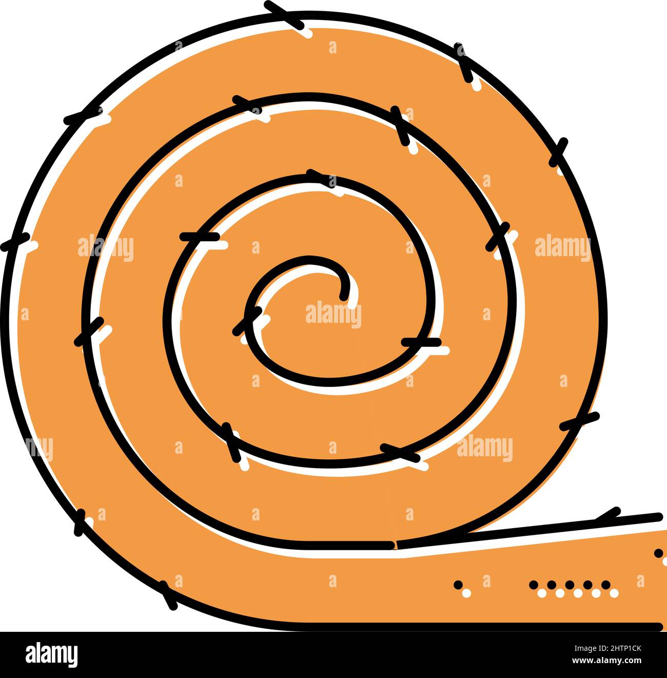 insulation building material roll color icon vector illustration Stock ...