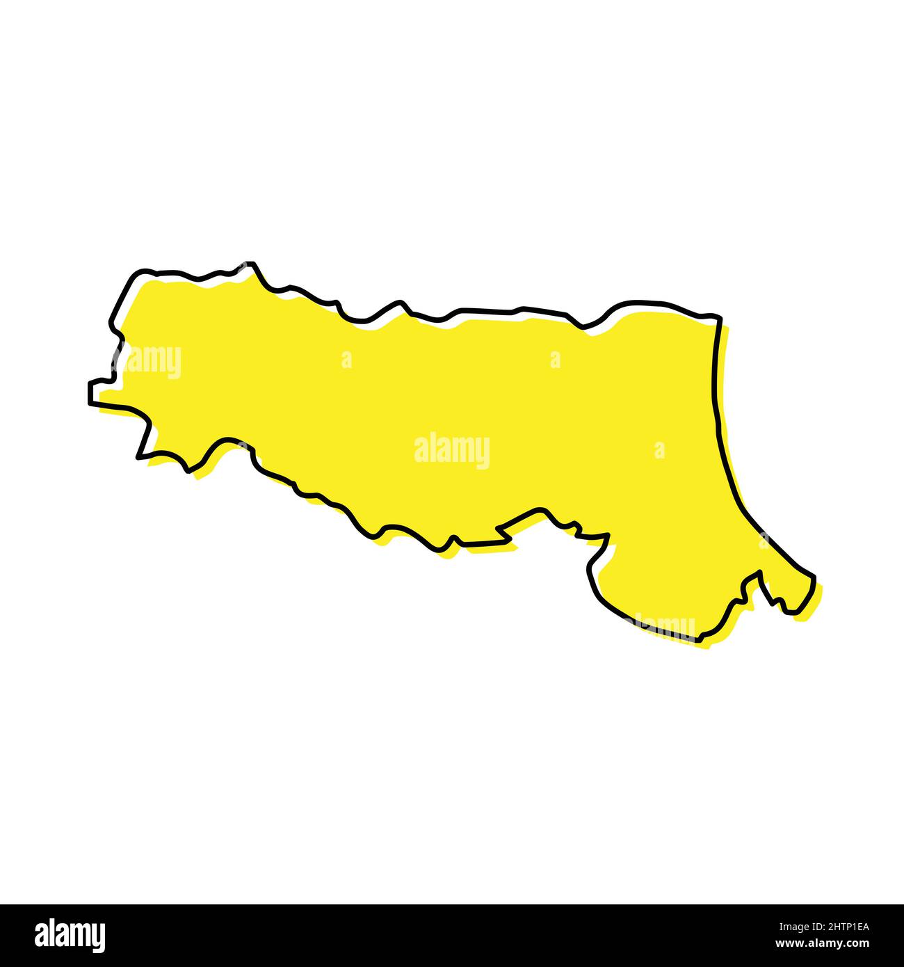 Illustrated map of emilia hi-res stock photography and images - Alamy