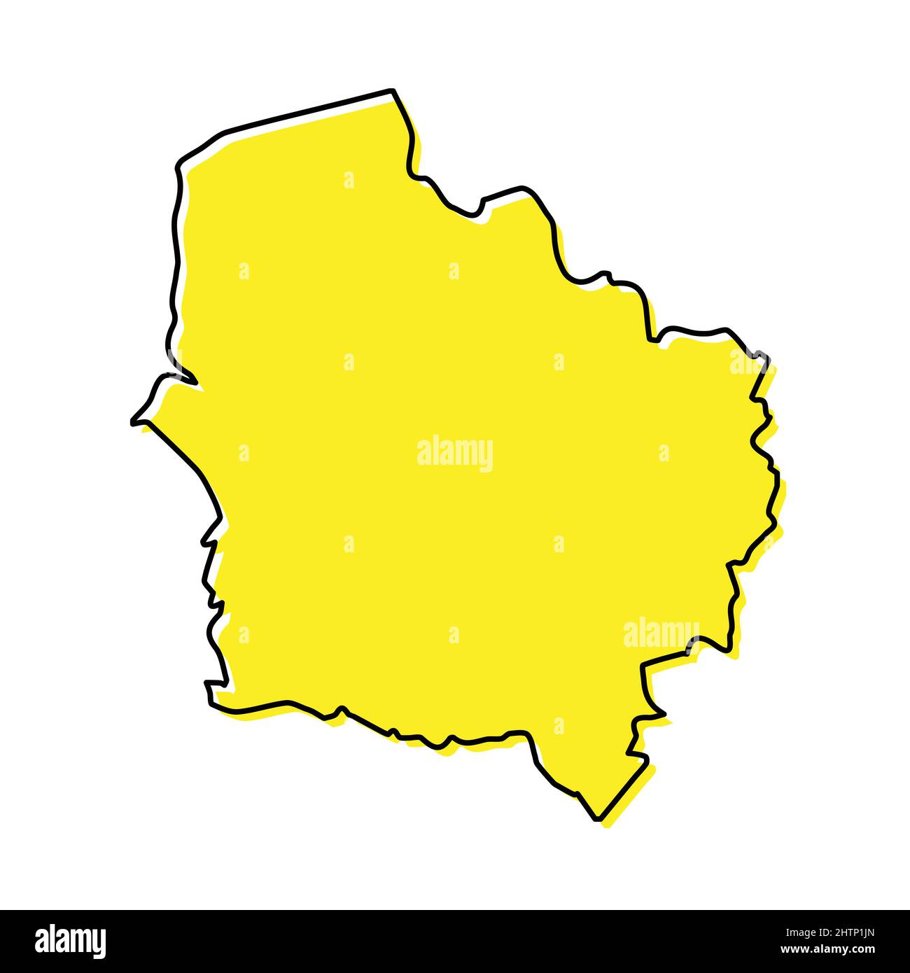 Simple outline map of Hauts-de-France is a region of France. Stylized ...